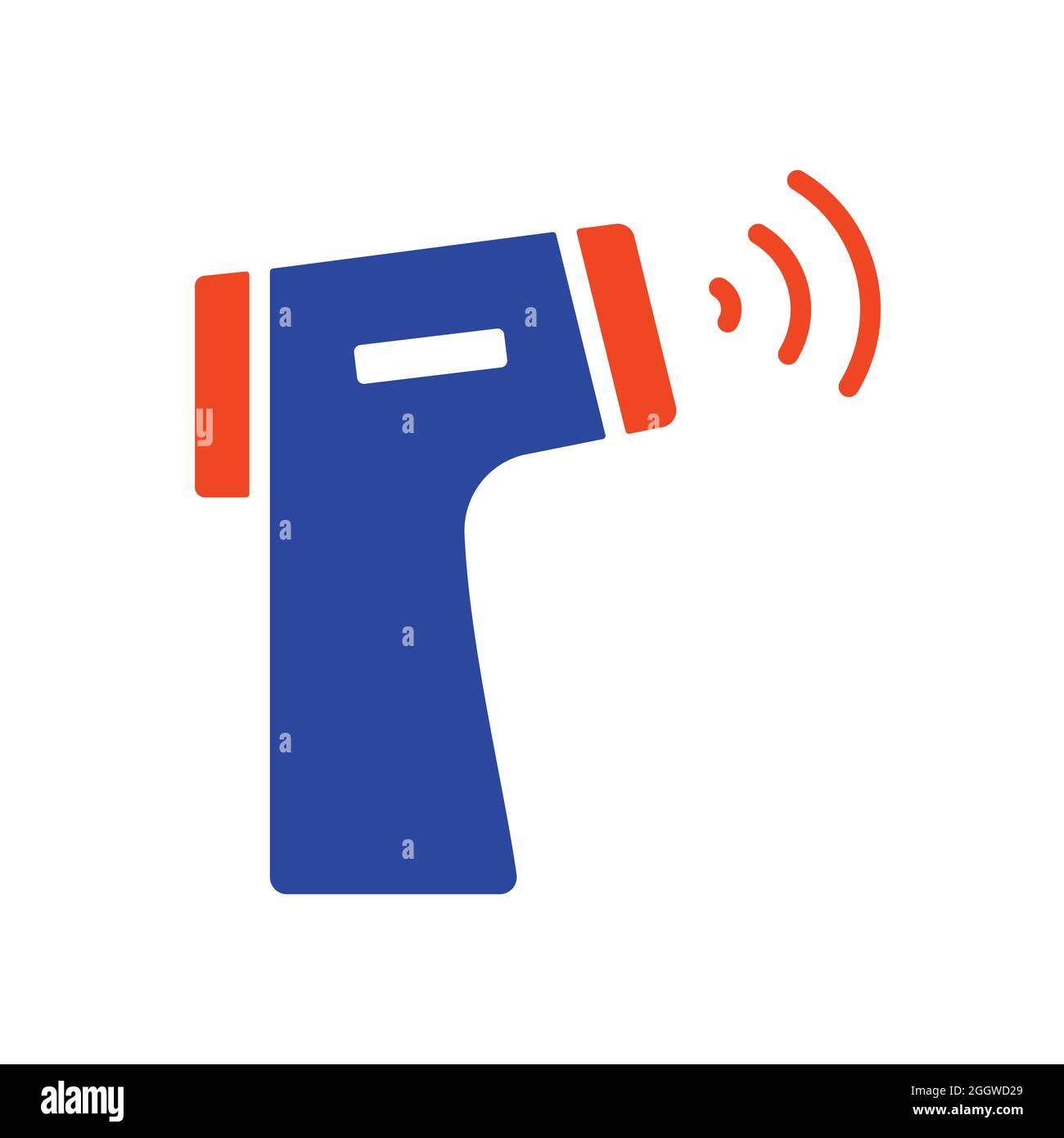 Contactless Infrared Thermometer vector glyph icon. Medicine and ...