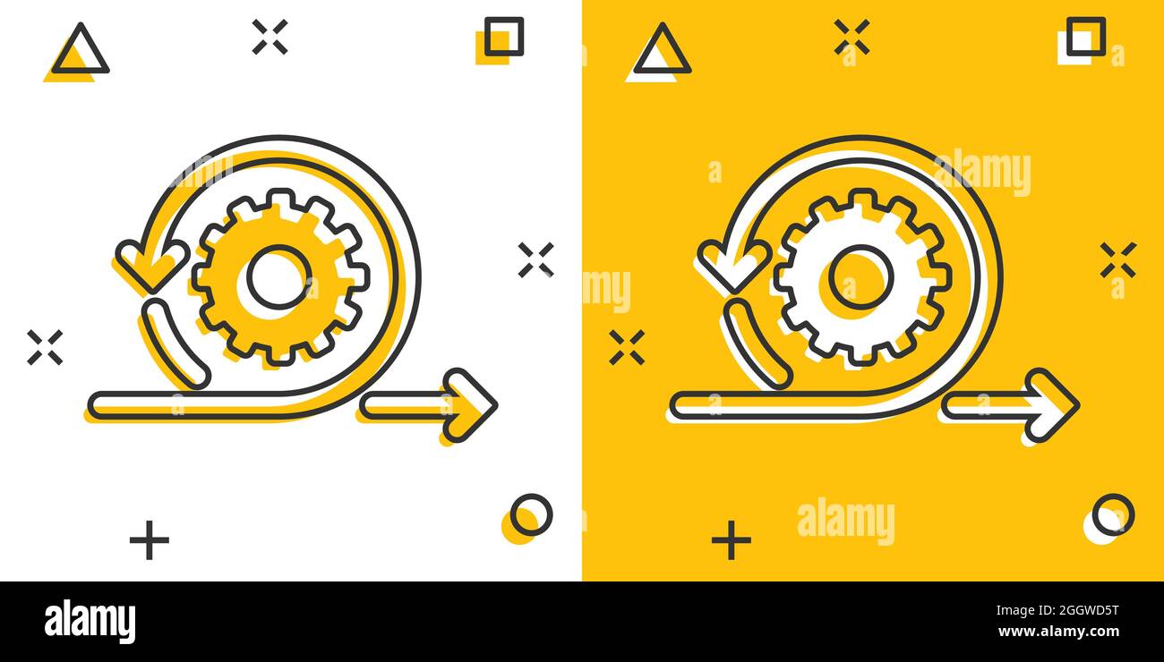 Agile icon in comic style. Flexible cartoon vector illustration on ...