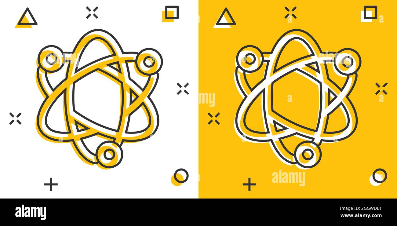 Science icon in comic style. Dna cell cartoon vector illustration on ...