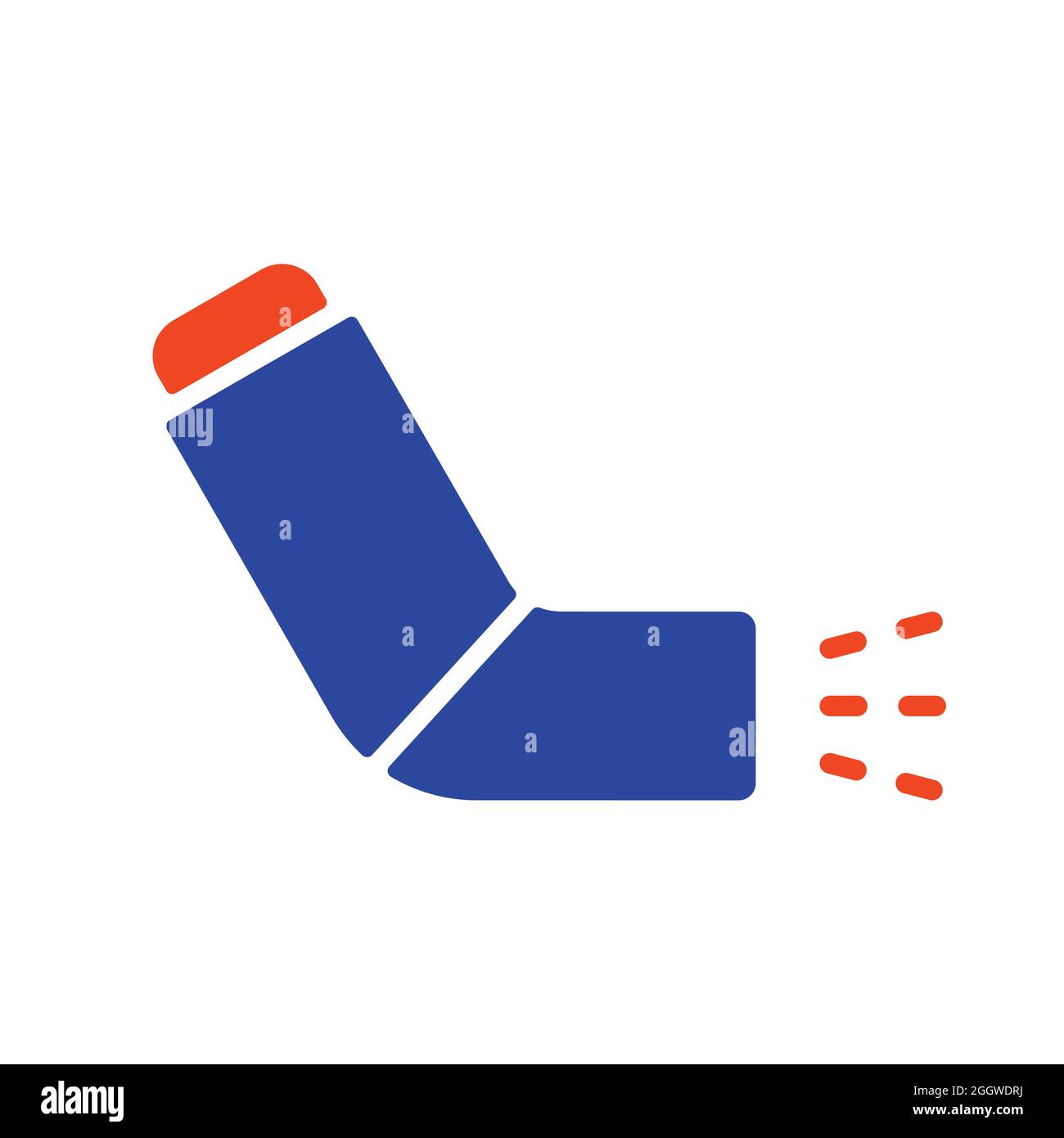 Asthma inhaler vector glyph icon. Medicine and healthcare, medical ...