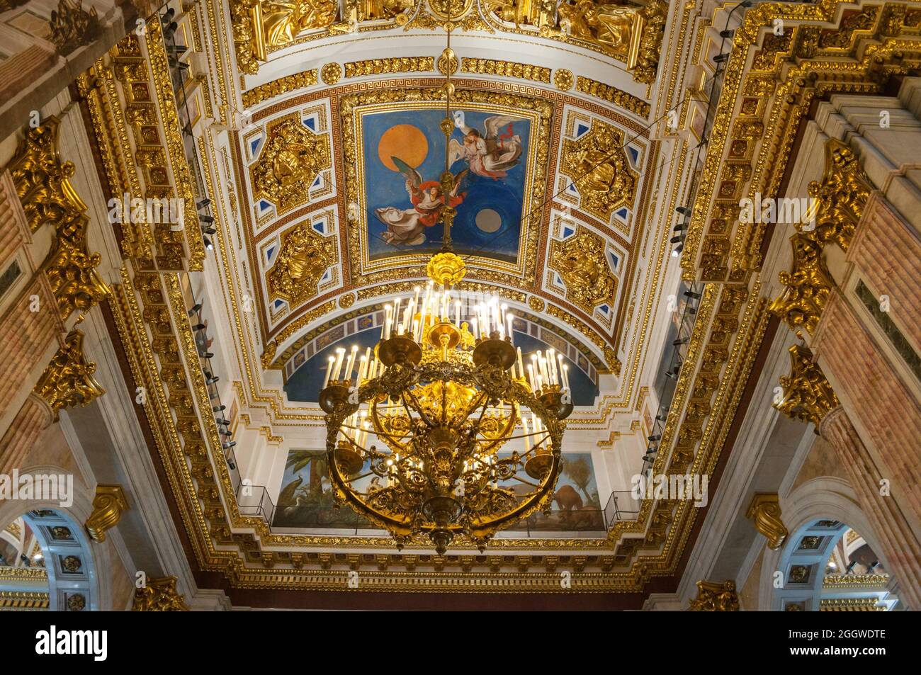 ST PETERSBURG, RUSSIA - AUGUST 15, 2017. Interior decoration with ...