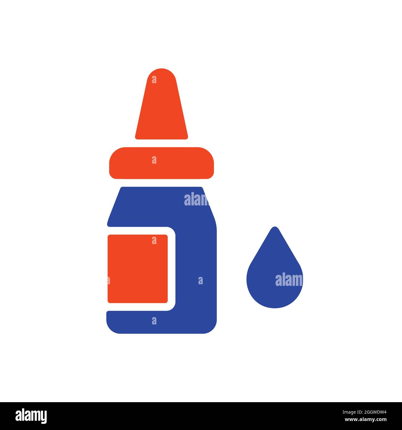 Eye drops vector glyph icon. Nasal drops. Medicine and healthcare ...