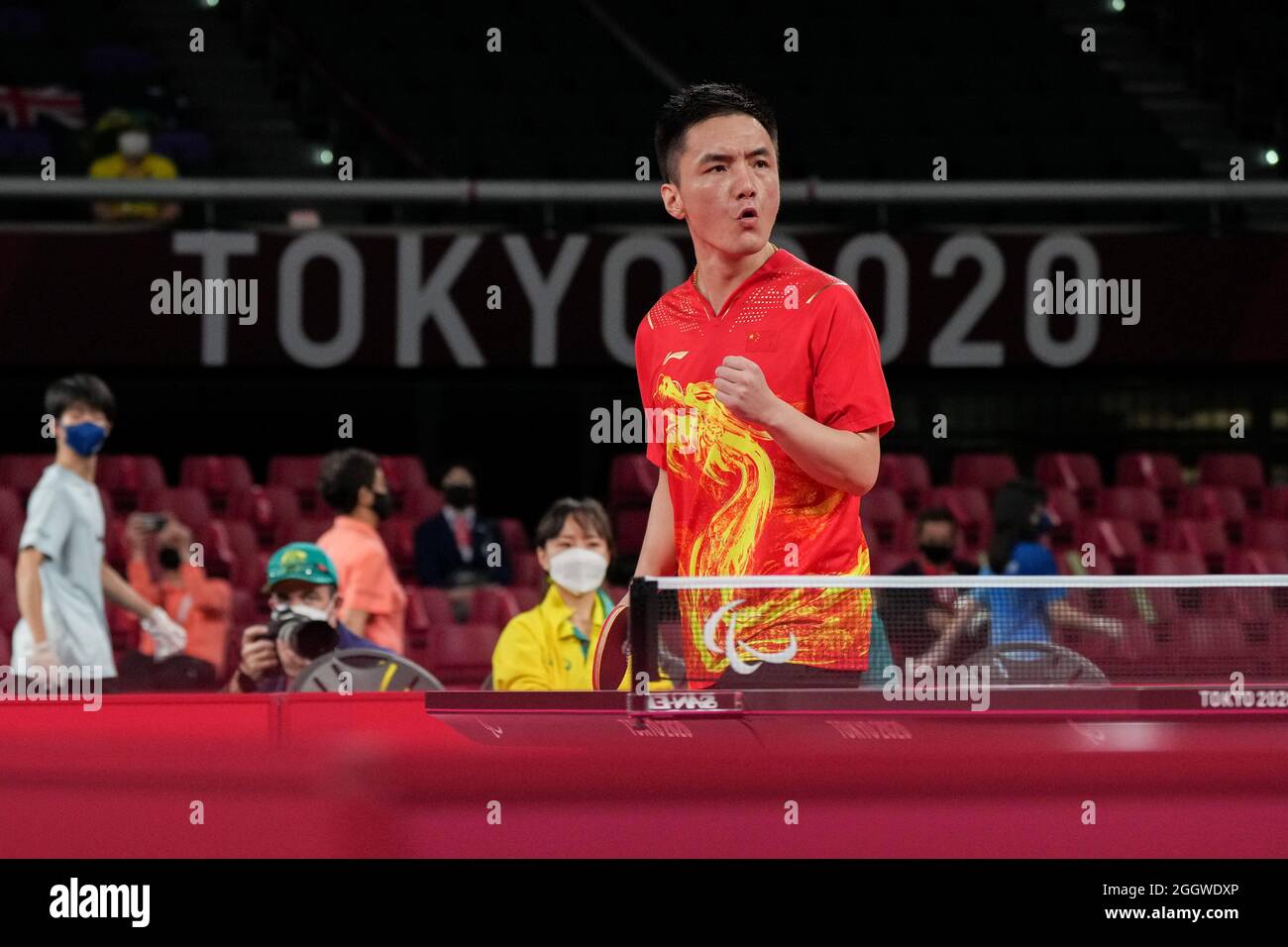 Tokyo, Japan. 3rd Sep, 2021. Zhao Yiqing of China reacts during the ...