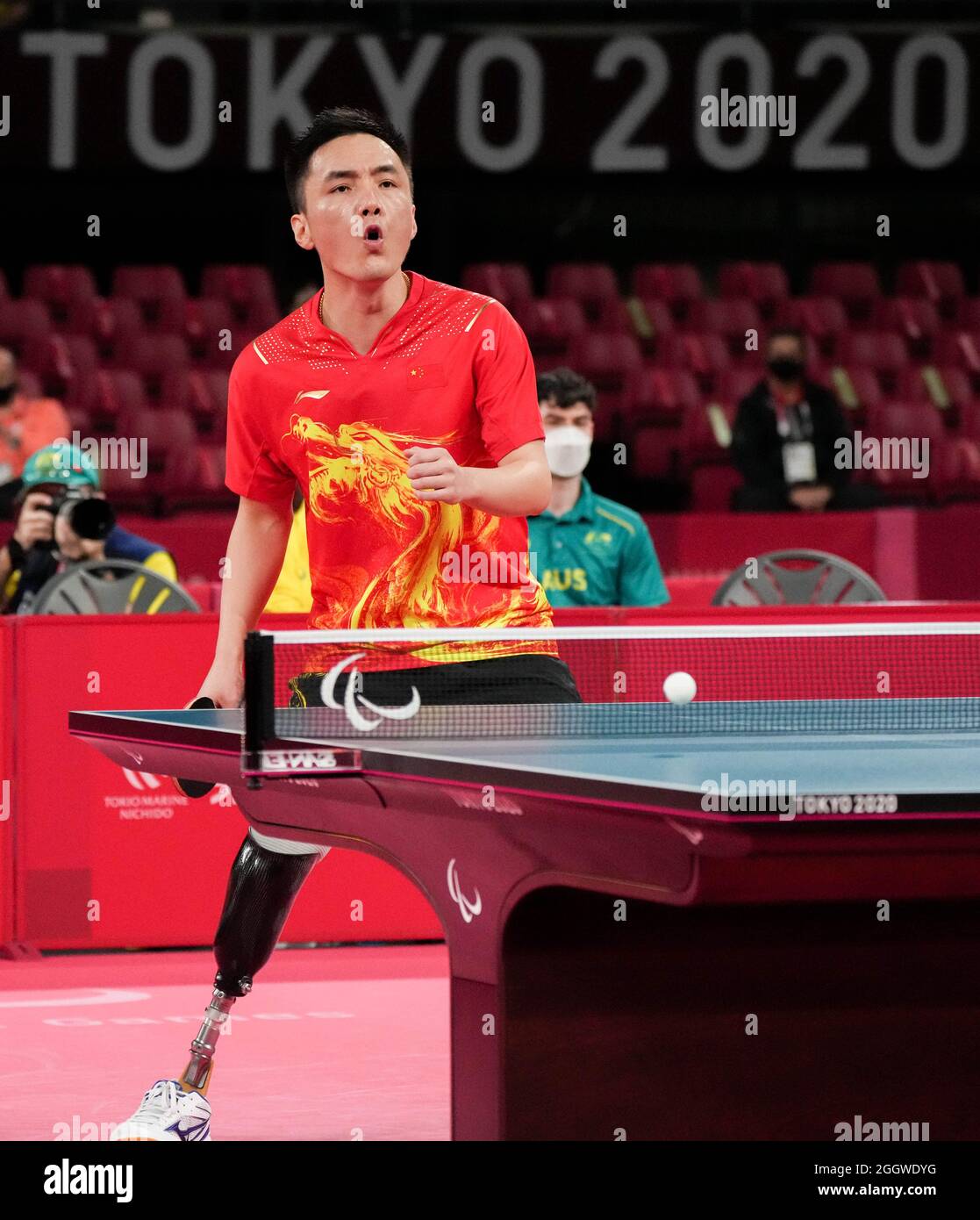 Tokyo, Japan. 3rd Sep, 2021. Zhao Yiqing of China reacts during the ...