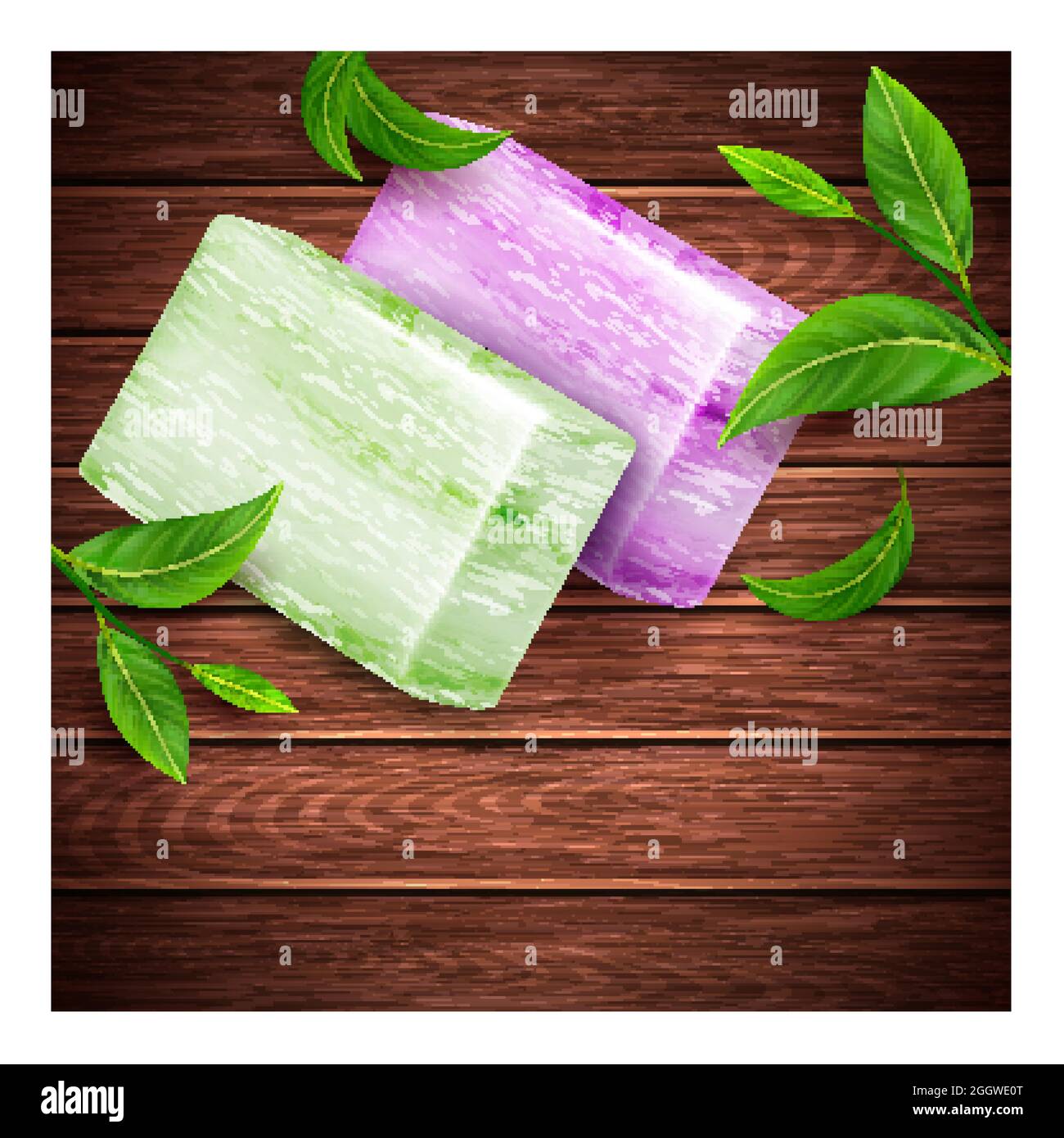 Handmade Bar Soap Creative Promotion Banner Vector Stock Vector Image ...