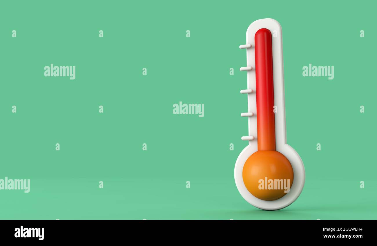Weather thermometer showing climate change rising temperature levels ...