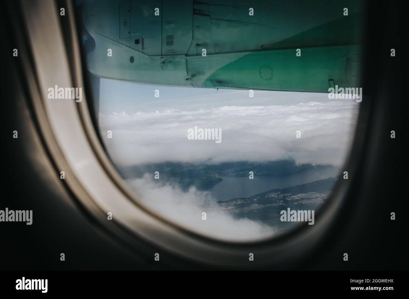 Norway from an airplane window hi-res stock photography and images - Alamy
