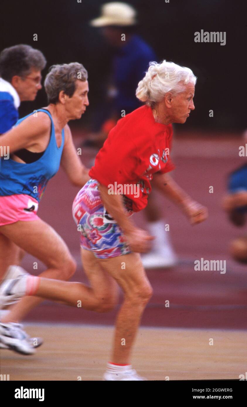 ©1993 U.S> Senior Olympics, woman's 100-meter dash MR EP-0108 Stock ...