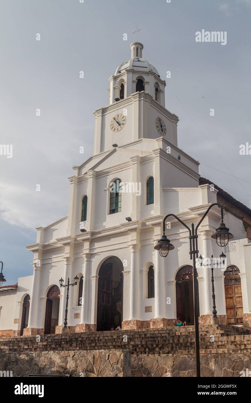 Nuestra Senora de las Nieves church in Los Santos village, Santander ...