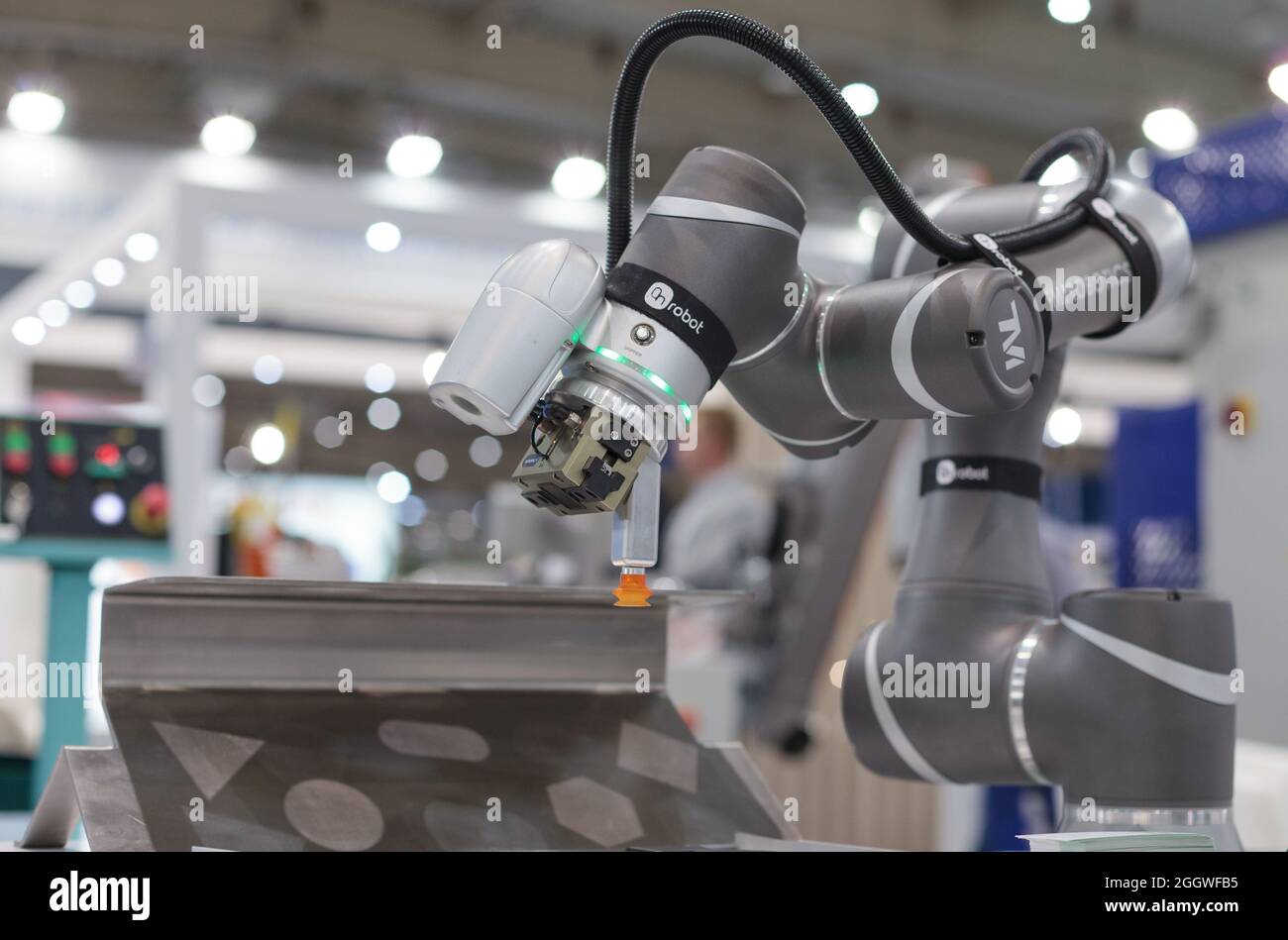 Poznan, Poland 06 Aug 2021: ITM Industry Europe. Robot arm in ...