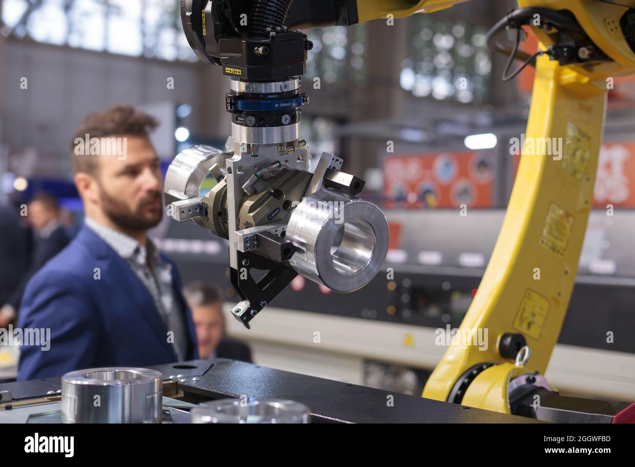 Poznan, Poland 06 Aug 2021: ITM Industry Europe. Robot arm in ...