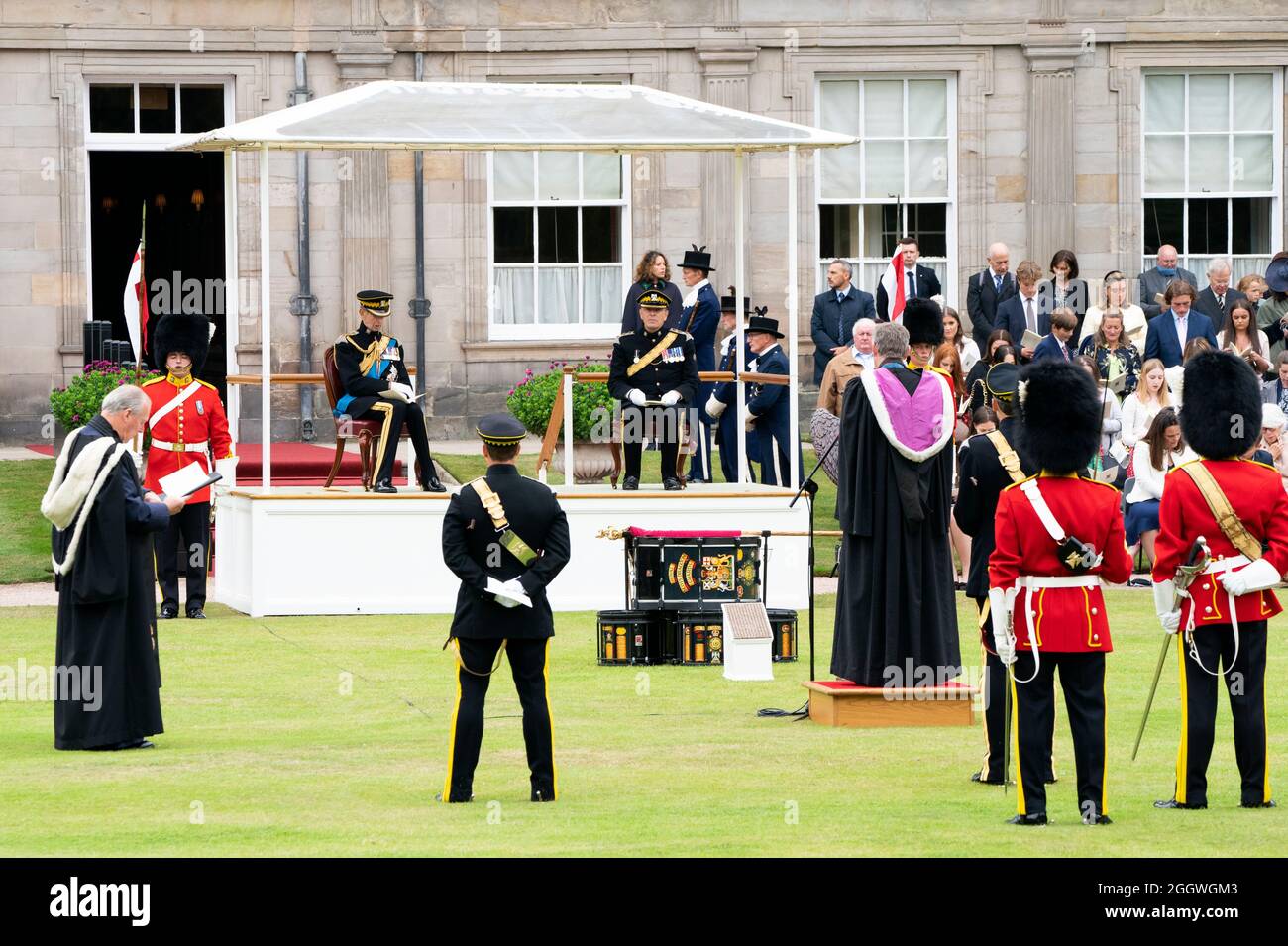The Duke of Kent during a service in the garden of the Palace of ...