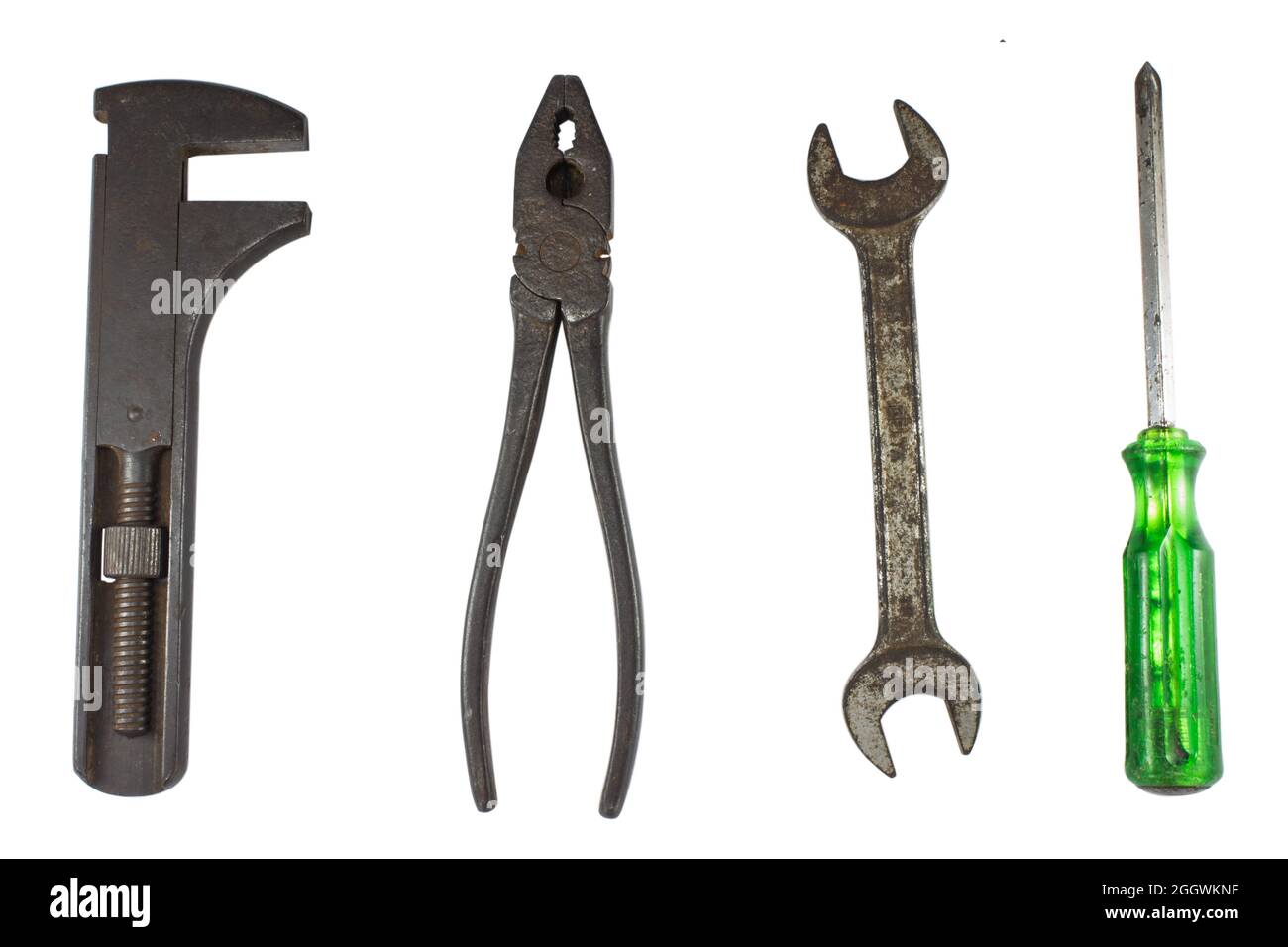 hand tool and hardware tool for DIY, building, construction on white ...