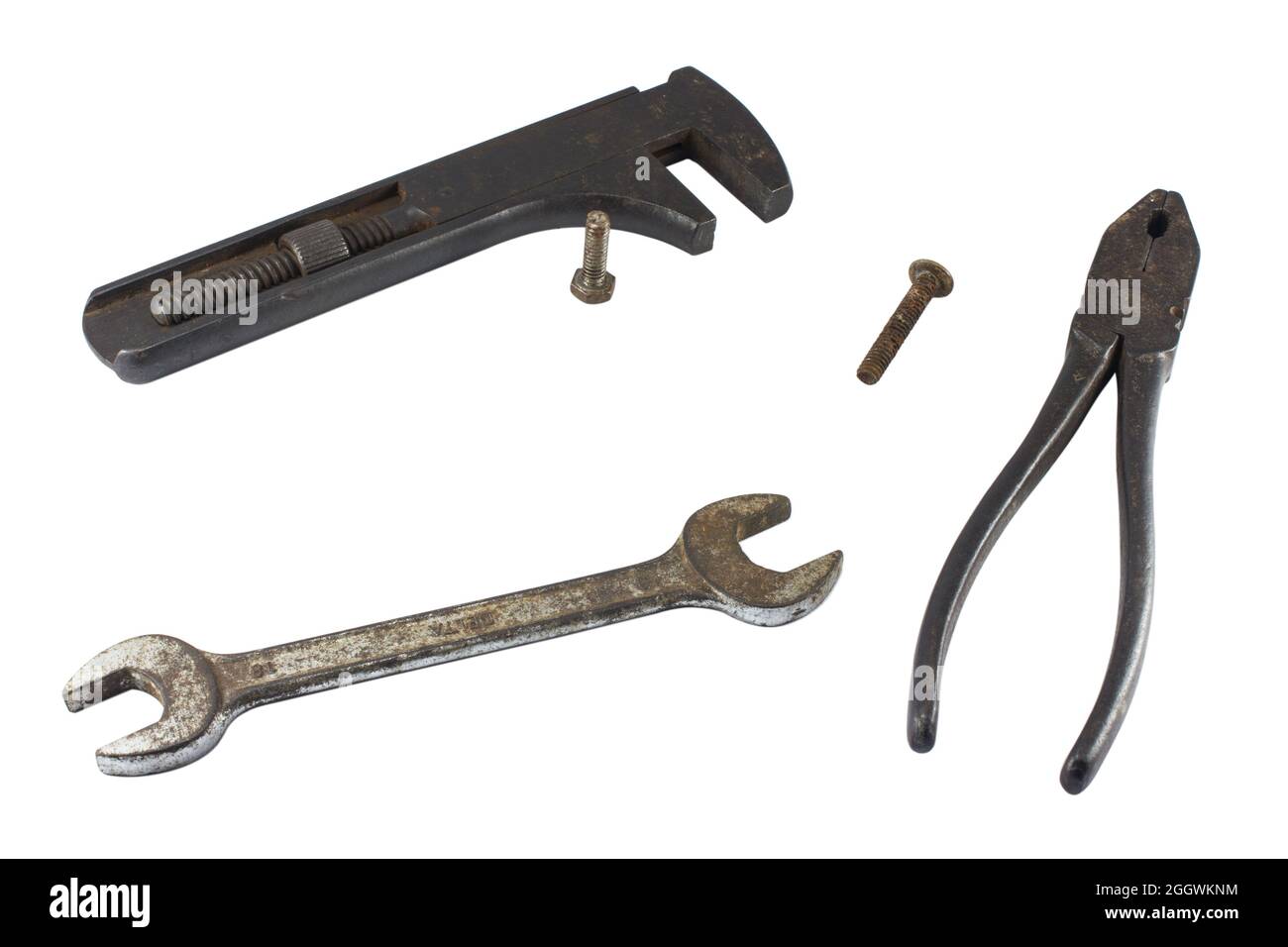 hand tool and hardware tool for DIY, building, construction on white ...