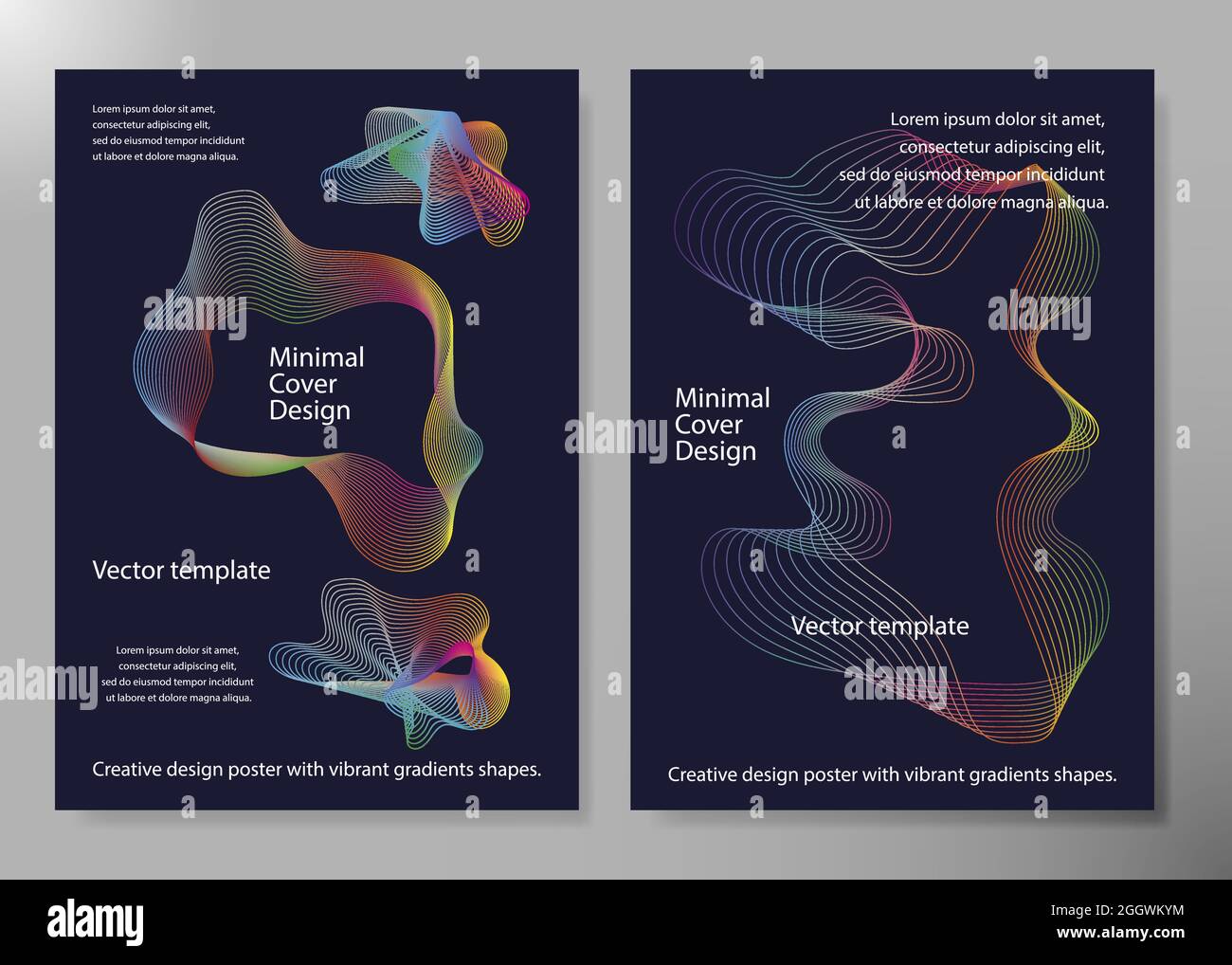 Creative design poster with vibrant gradients shapes. Minimal brigth ...