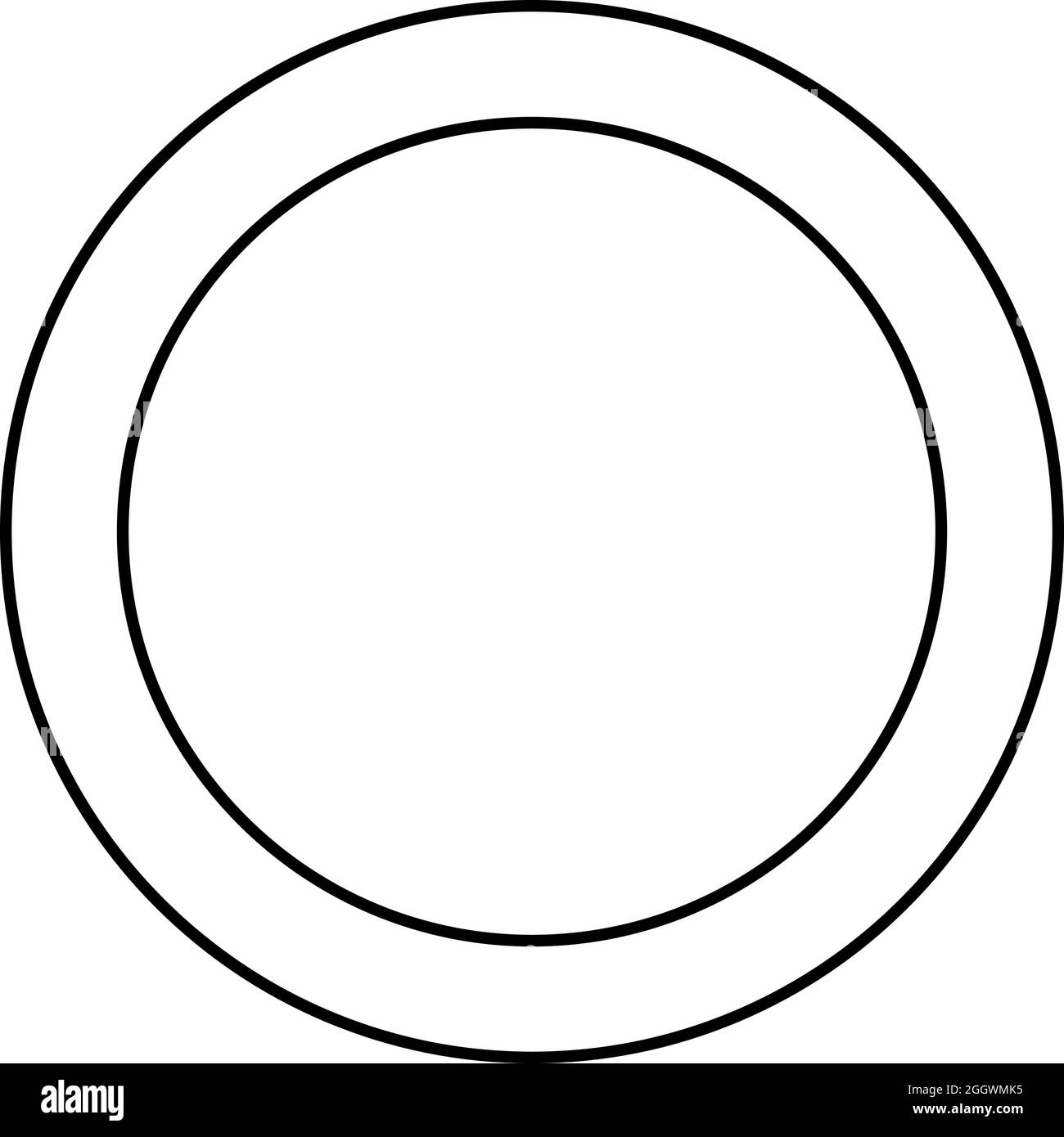 Rubber gasket Grommet seal Leakage o-ring Reten contour outline icon ...