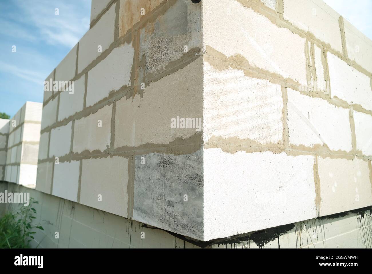 Construction of the building. Construction of a residential building ...