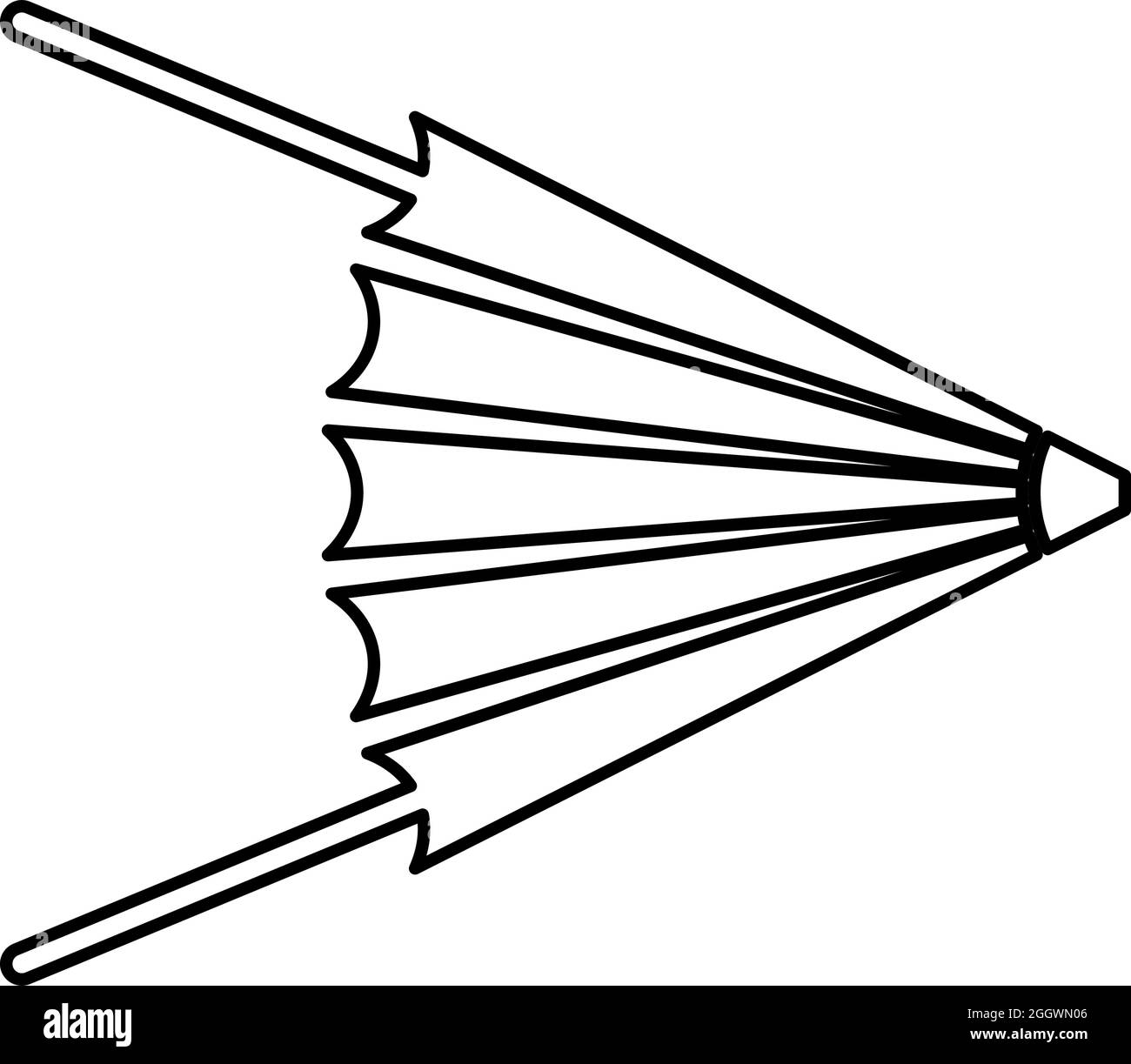 Air blower fire bellow forge contour outline icon black color vector ...