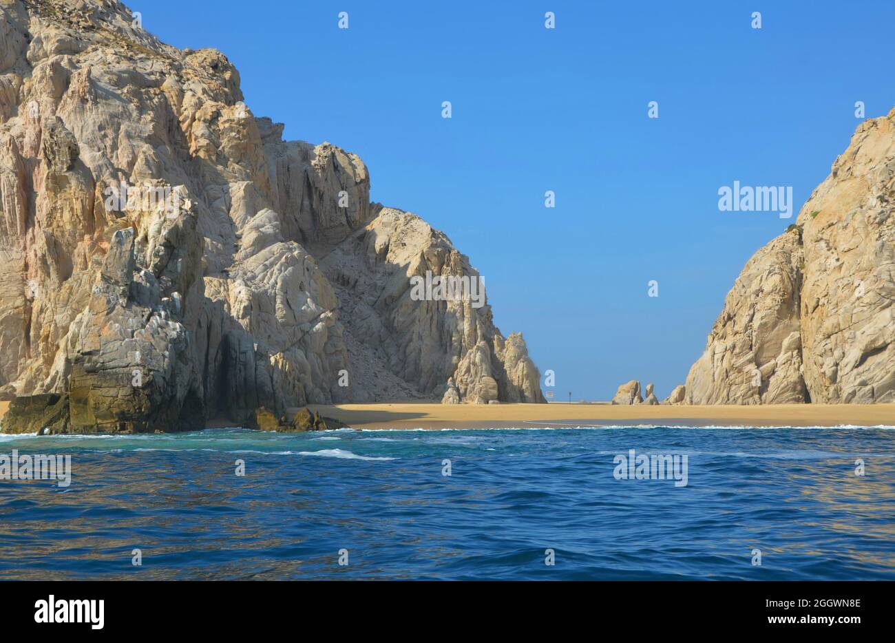 Landscape with scenic view of Playa del Amor (Playa Doña Chepa ) a ...