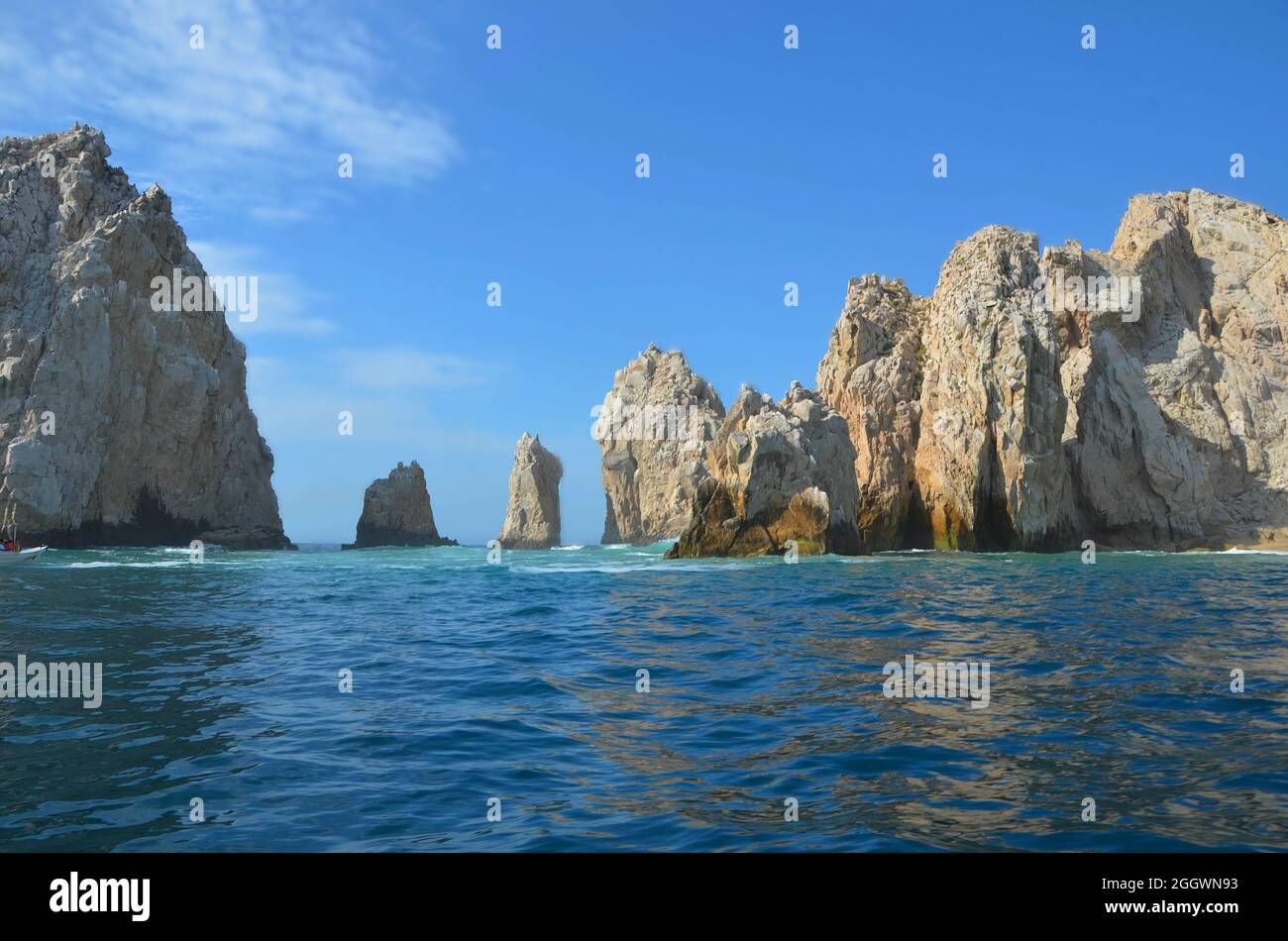 Landscape with panoramic view of natural rock formations at Cabo San ...