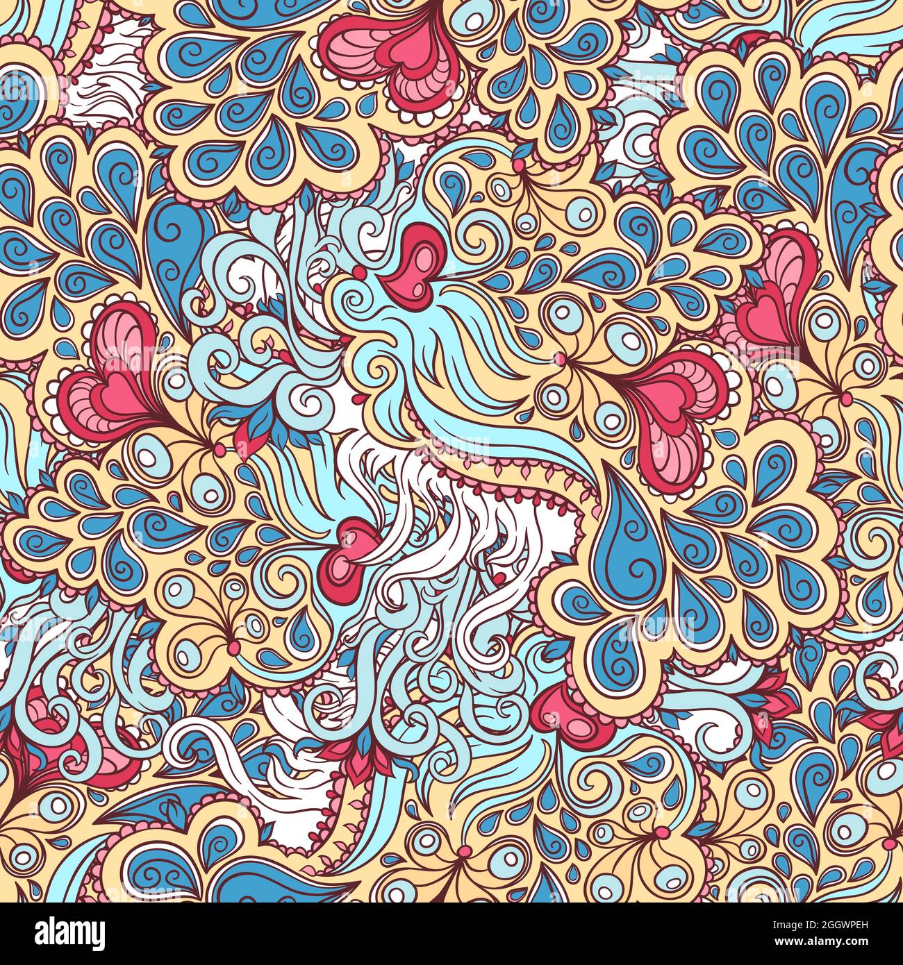 Beautiful seamless abstract pink and blue pattern Stock Vector Image ...