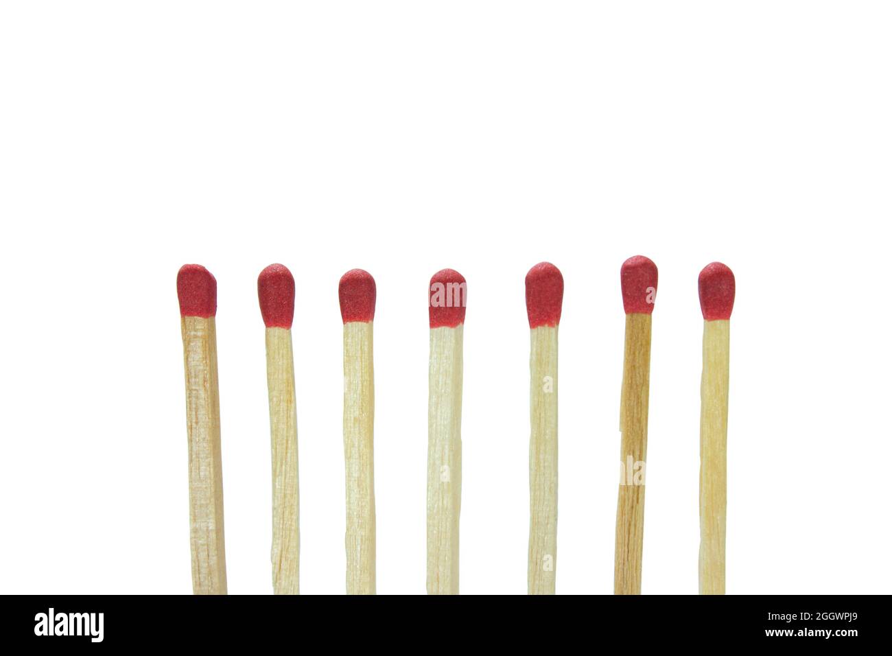 row of matches isolated on white background with copy space Stock Photo ...