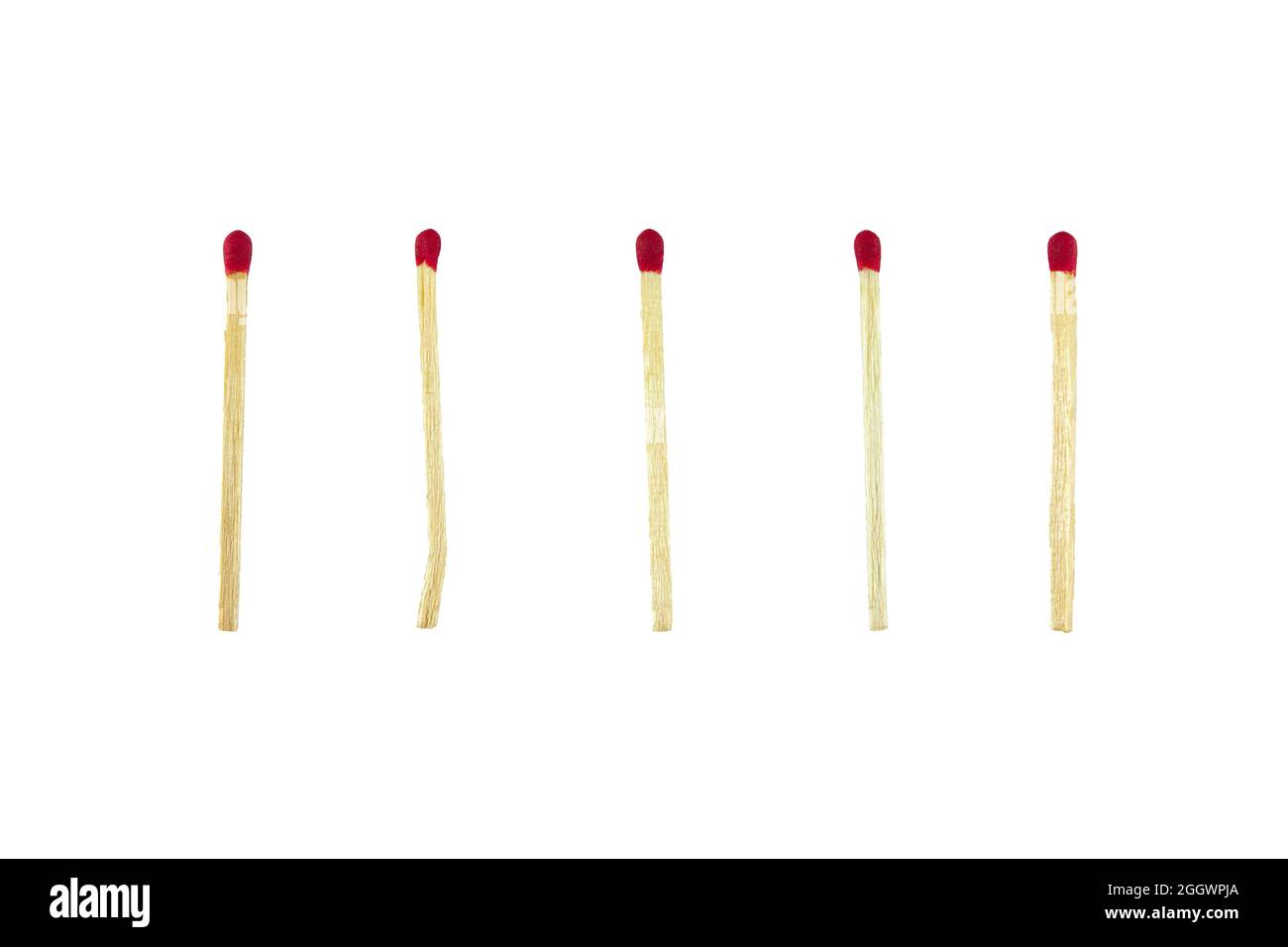 row of matches isolated on white background with copy space Stock Photo ...