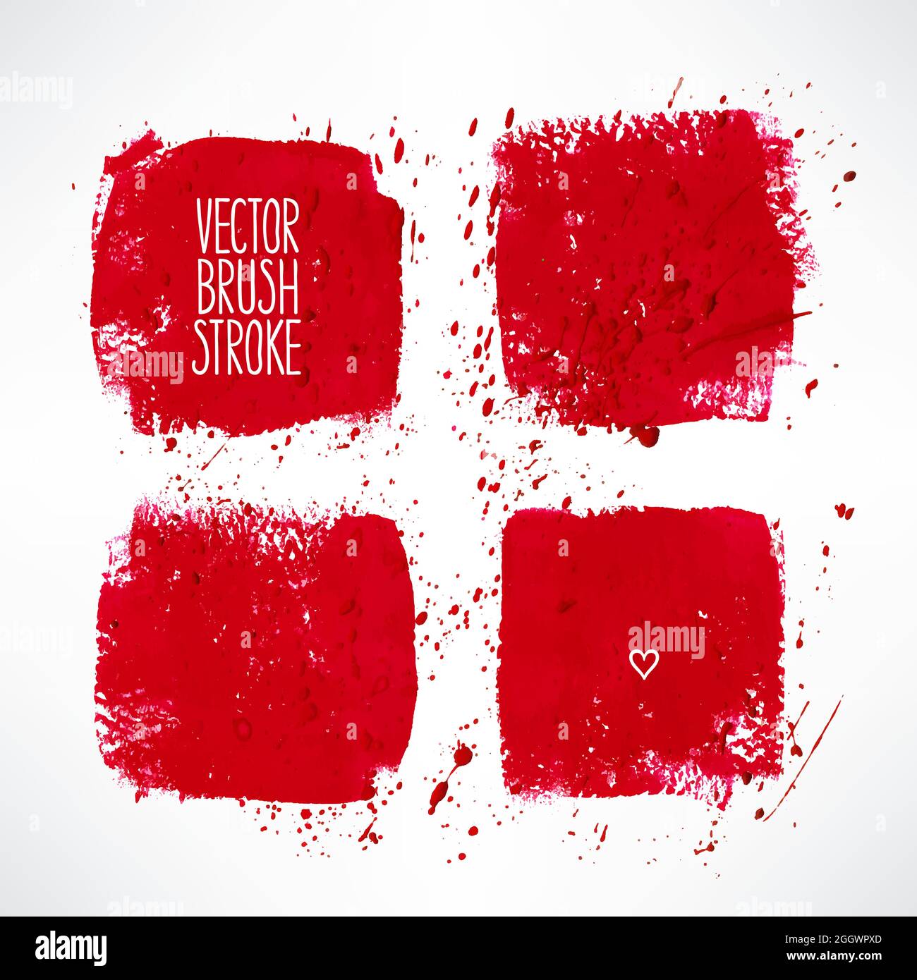 Set with four red stroke backgrounds. hand-drawn illustration Stock ...