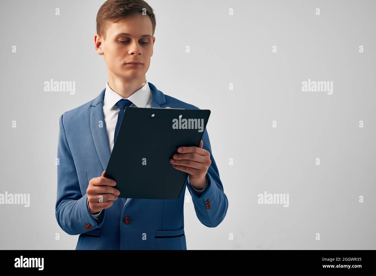 business man with documents office work professional Stock Photo - Alamy