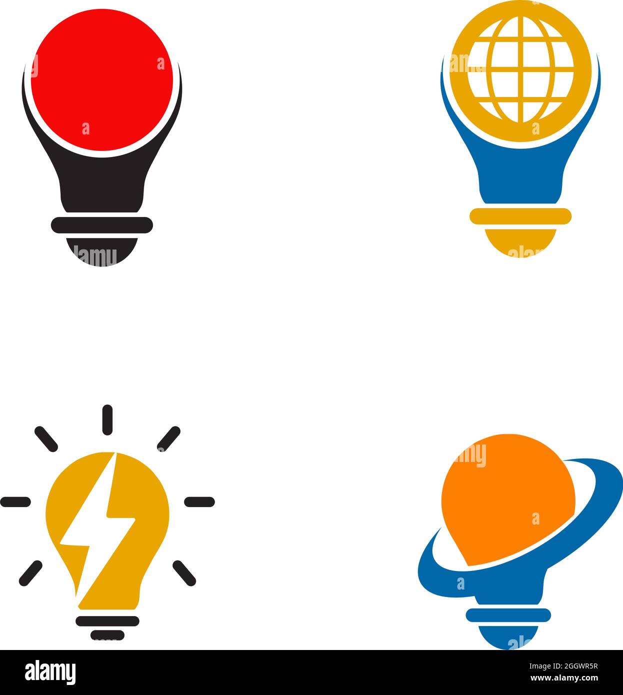 Light bulb electric logo design vector template Stock Vector Image ...