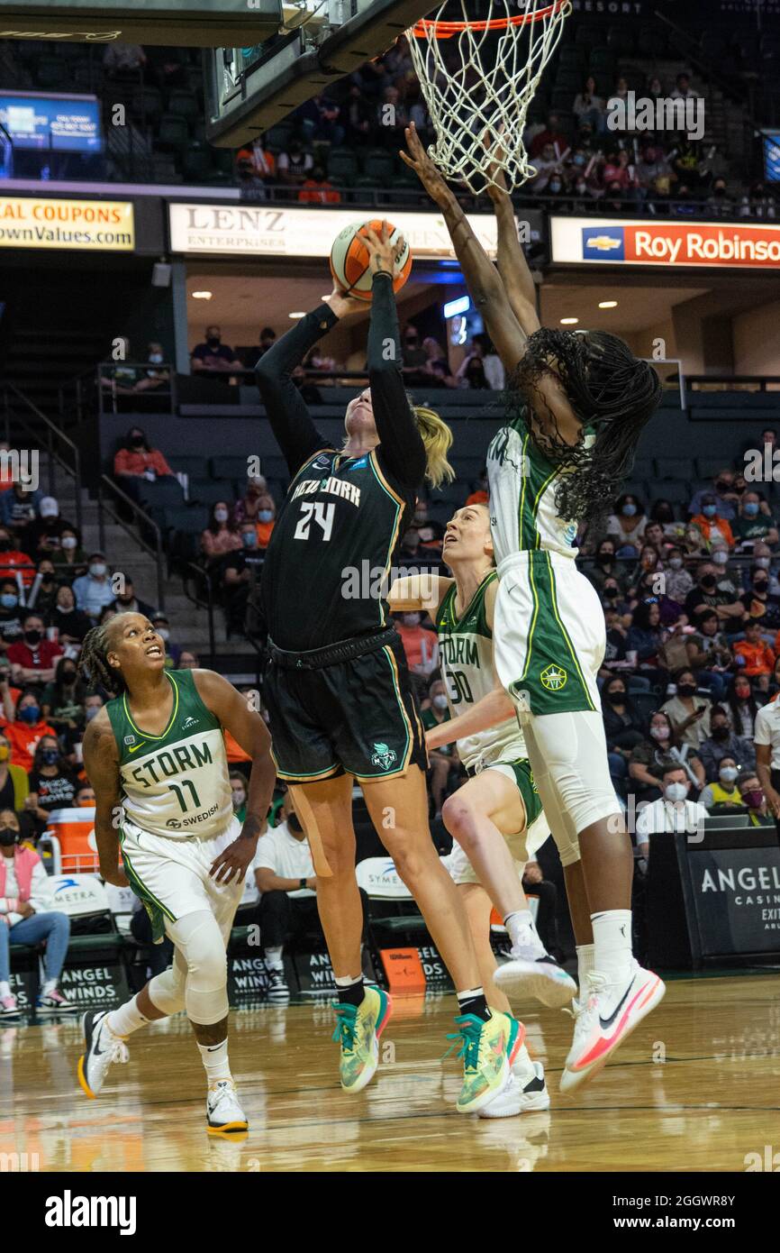 Kylee Shook (24 New York Liberty) during the Womens National Basketball ...