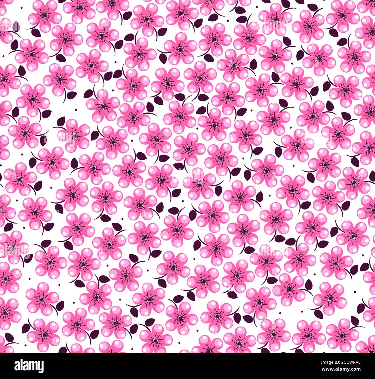 Little pink flowers Stock Vector Images - Alamy