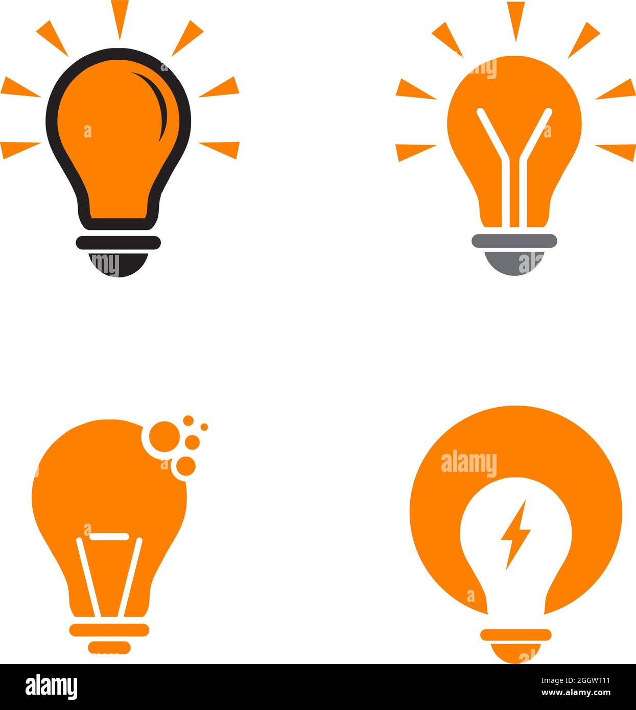 Light bulb electric logo design vector template Stock Vector Image ...