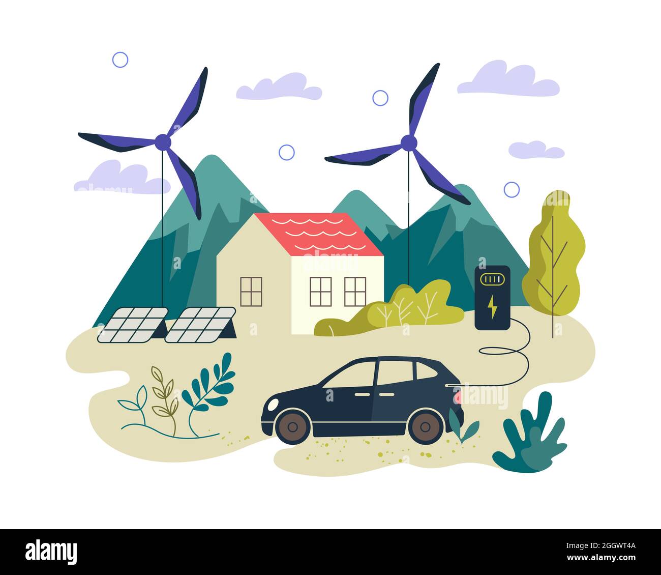 Wind power clean renewable Stock Vector Images - Alamy