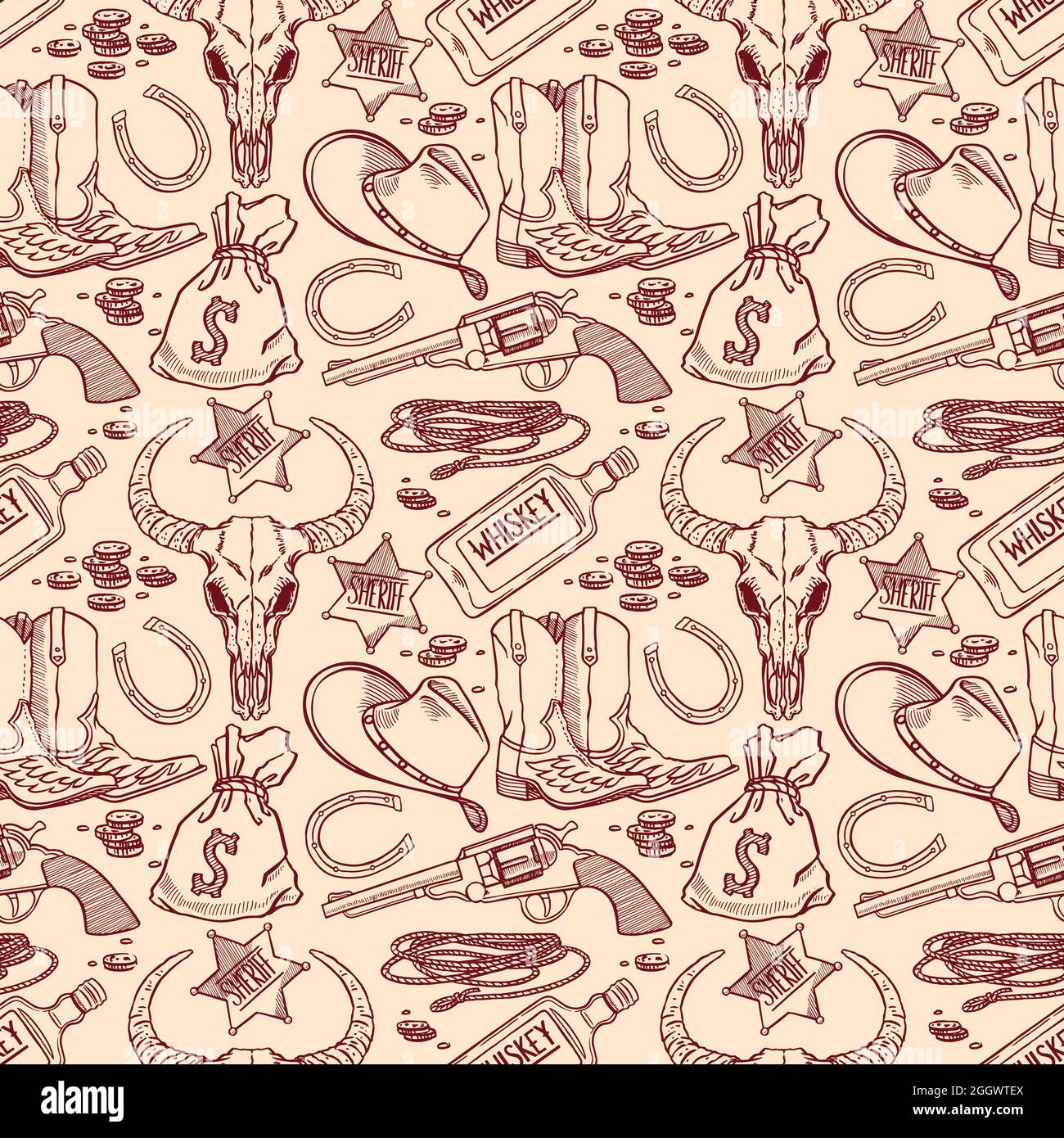 Cowboy elements Stock Vector Images - Alamy