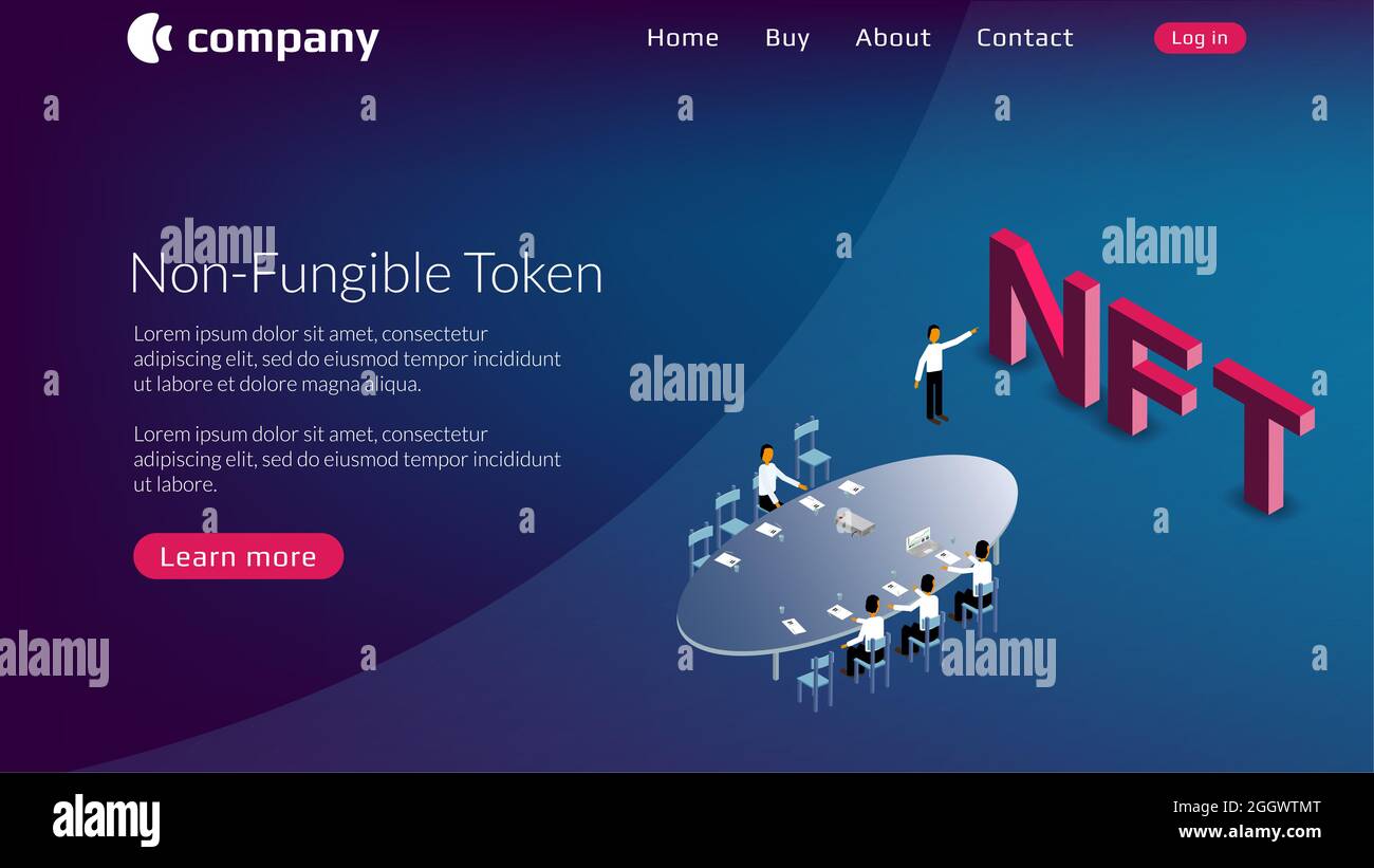 NFT non fungible token website template with board of directors and ...