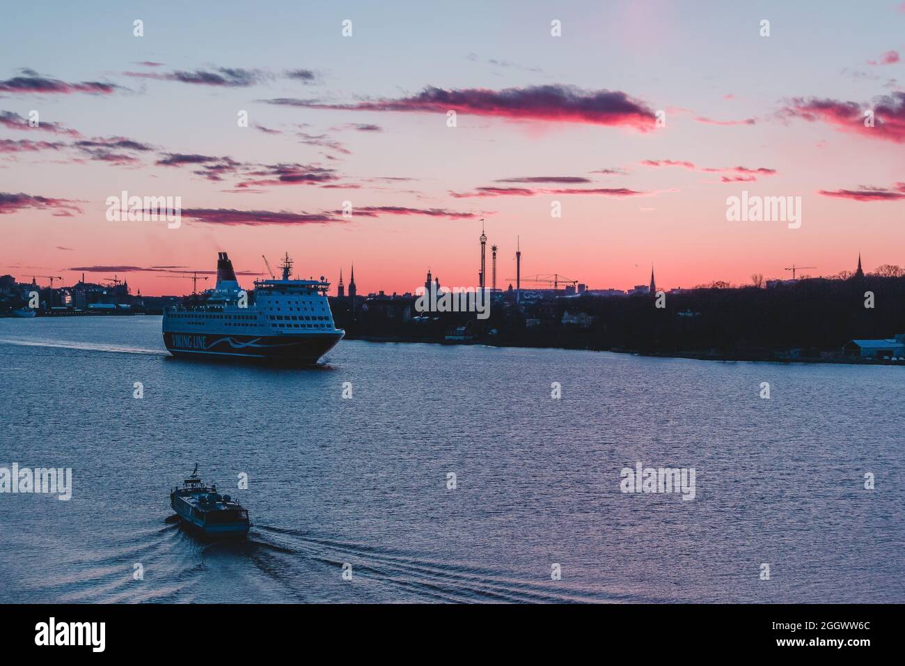Viking Line cruise liner leaving Stockholm Stock Photo - Alamy