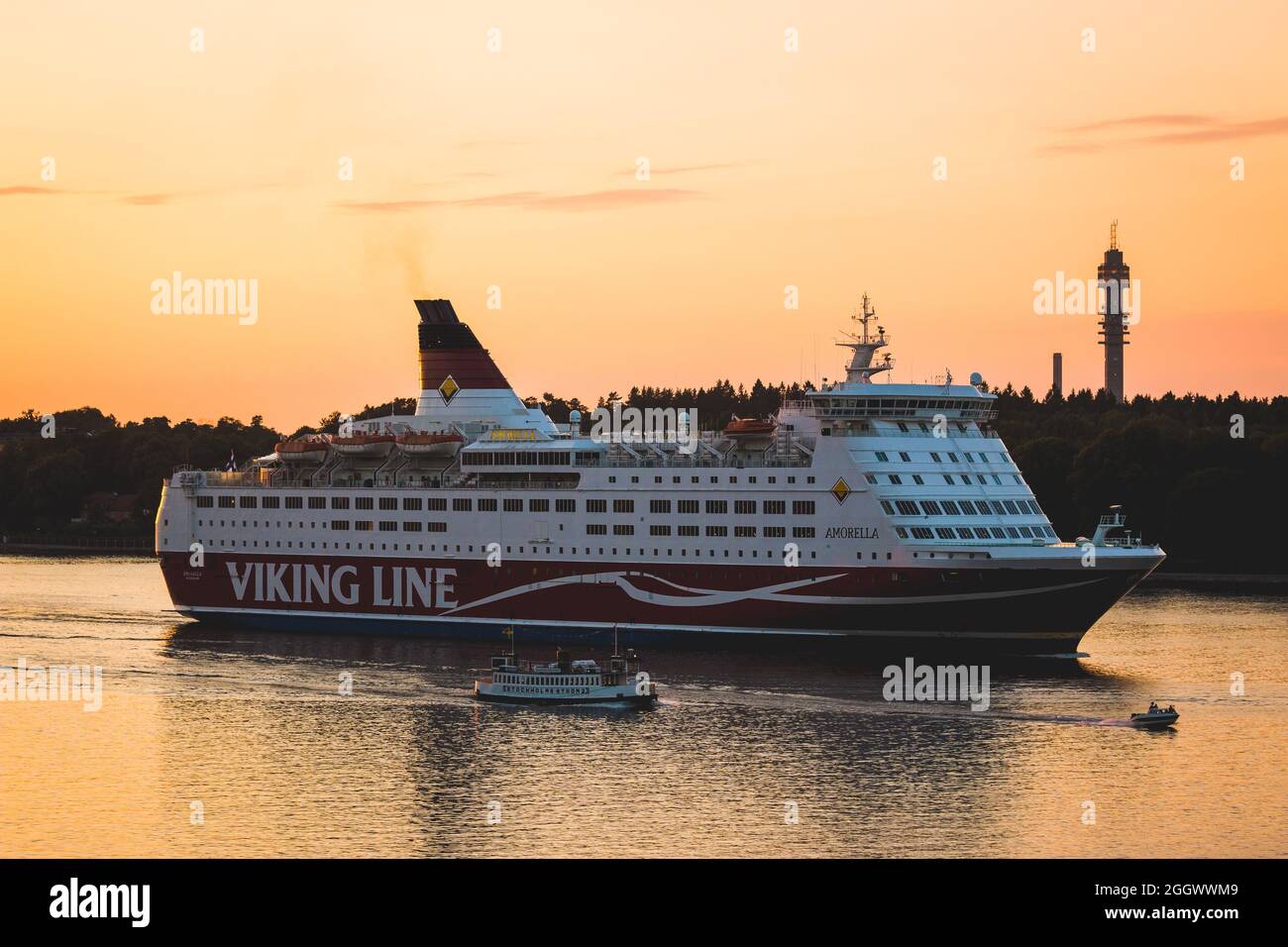 Viking Line cruise liner leaving Stockholm Stock Photo - Alamy