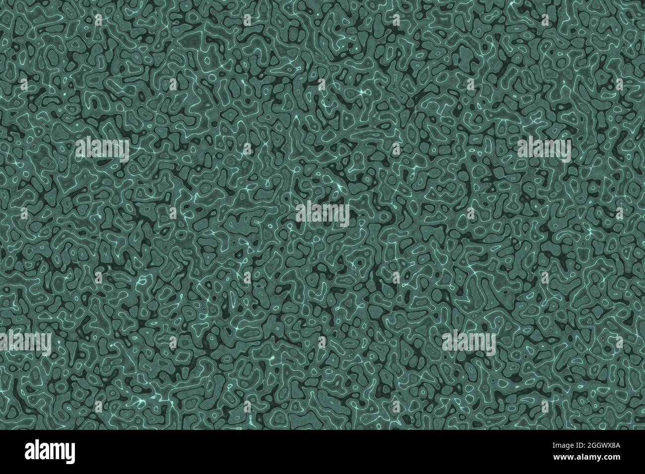 creative teal, sea-green pattern with flowing shapes cg background or ...