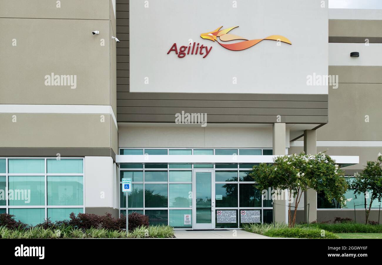 Houston, Texas USA 07-18-2021: Agility office building exterior in ...