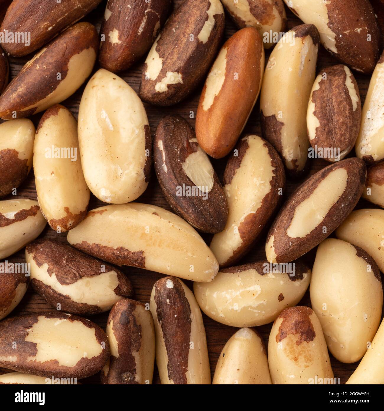 Closeup top view of brazil nuts. Food backdrop Stock Photo - Alamy