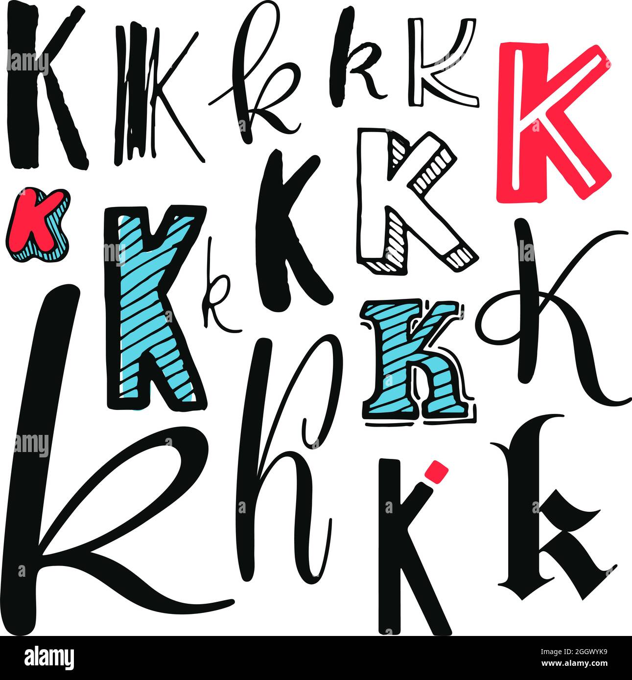 Sketch font set lowercase letters hi-res stock photography and images ...