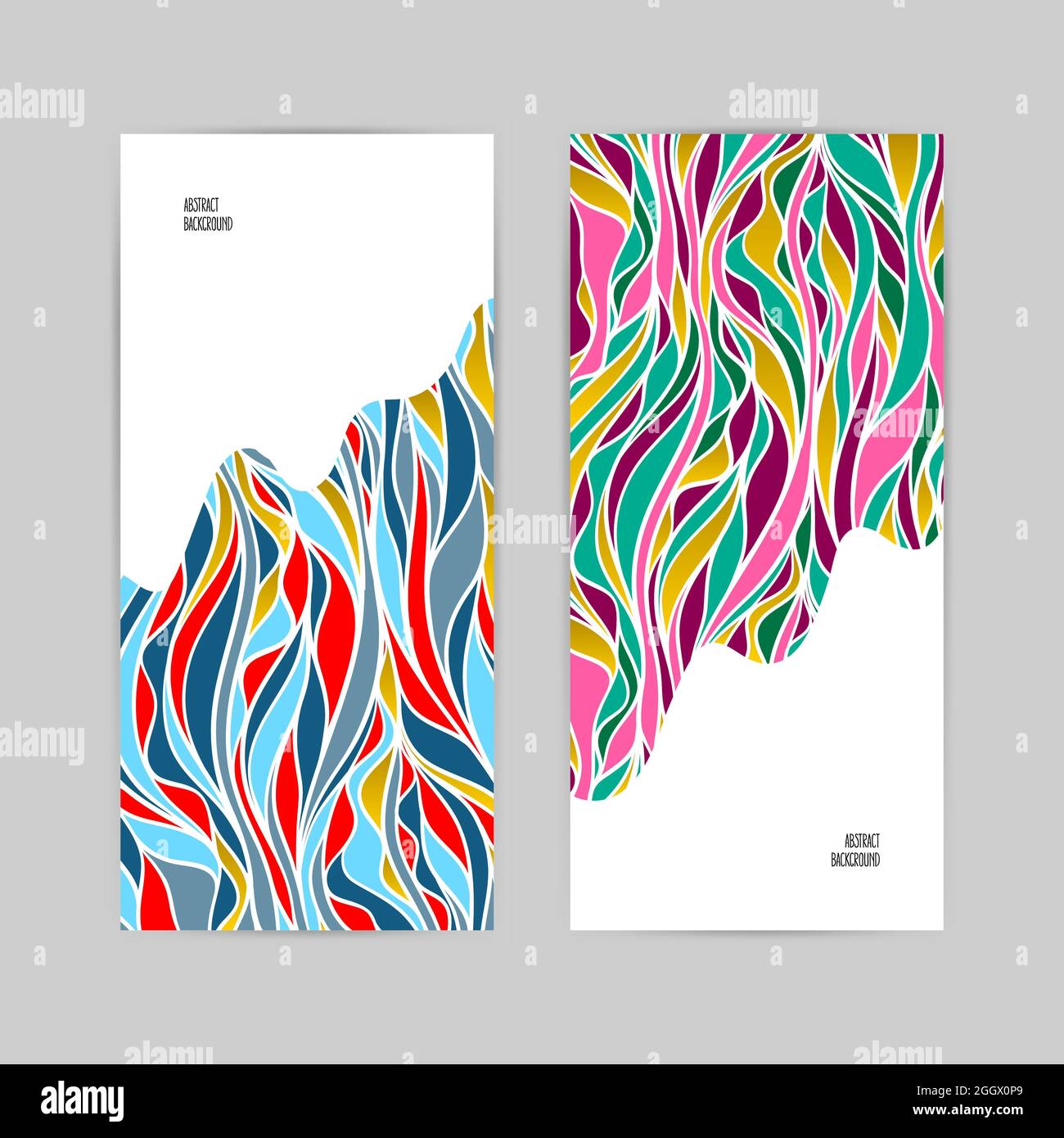 Covers set with wave colorful patterns. Perfect for cover design ...