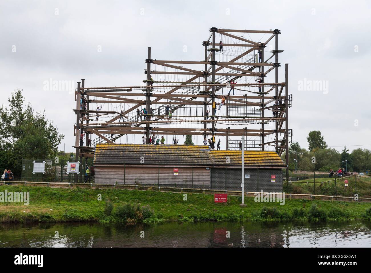 The Air Trail Adventure Course at Stockton on Tees,England,UK Stock ...