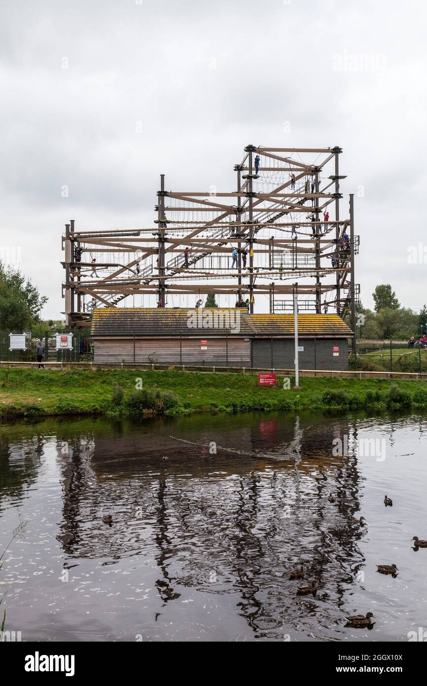The Air Trail Adventure Course at Stockton on Tees,England,UK Stock ...