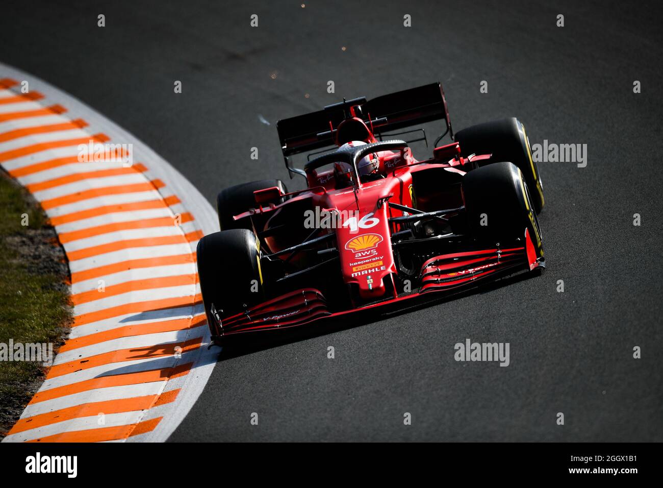 16 LECLERC Charles (mco), Scuderia Ferrari SF21, action during the Formula 1 Heineken Dutch ...