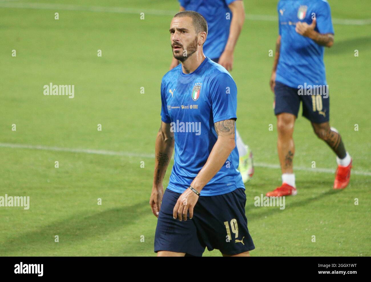 Leonardo Bonucci of Italy warms up during the FIFA World Cup Qatar 2022 ...