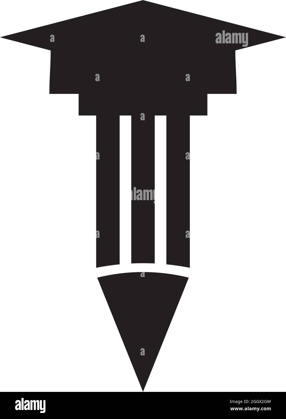 Pencil icon logo design vector template Stock Vector Image & Art - Alamy