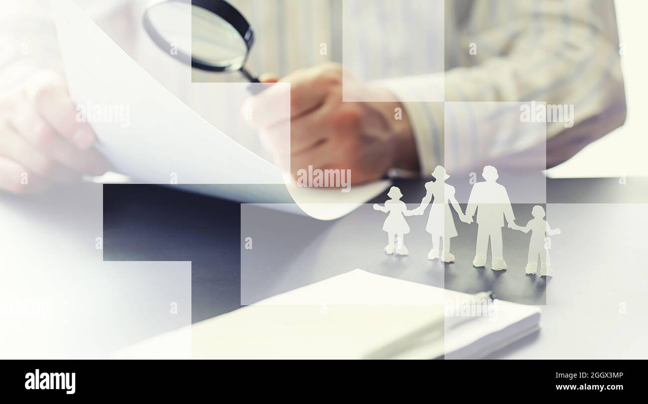Insurance collateral concept. Life and property insurance. A ...