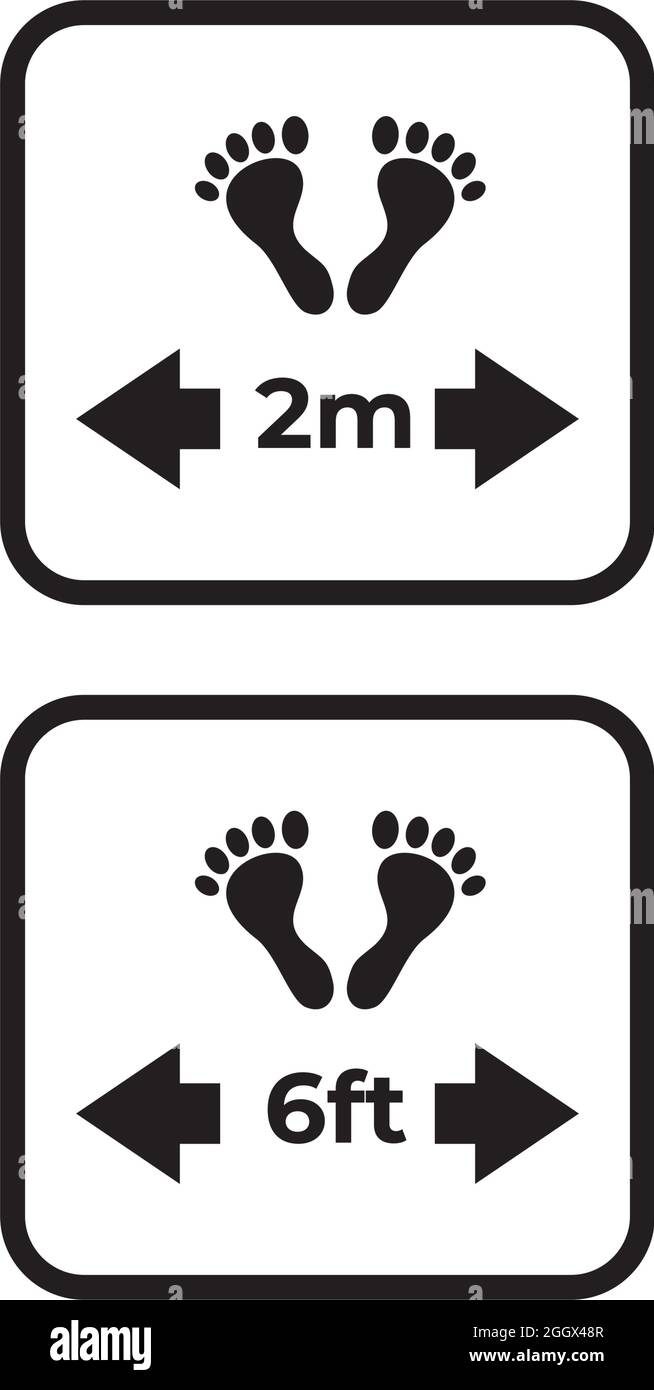 social distancing label logo design vector template Stock Vector Image ...